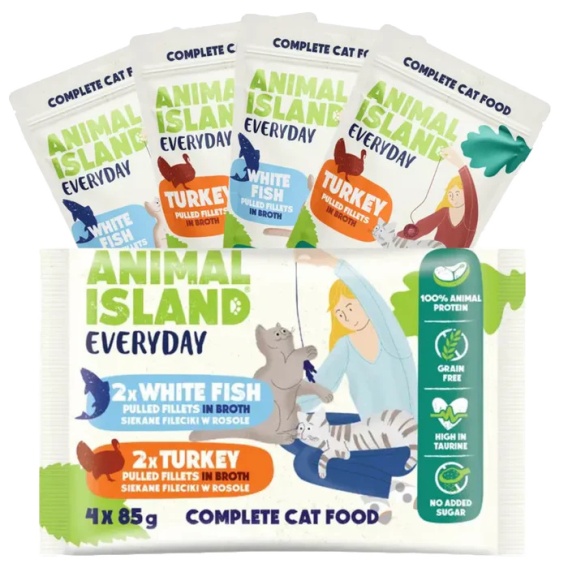 Animal Island - Indyk i Biała Ryba - 4x 85g - Everyday 4 Pak > Animal ...